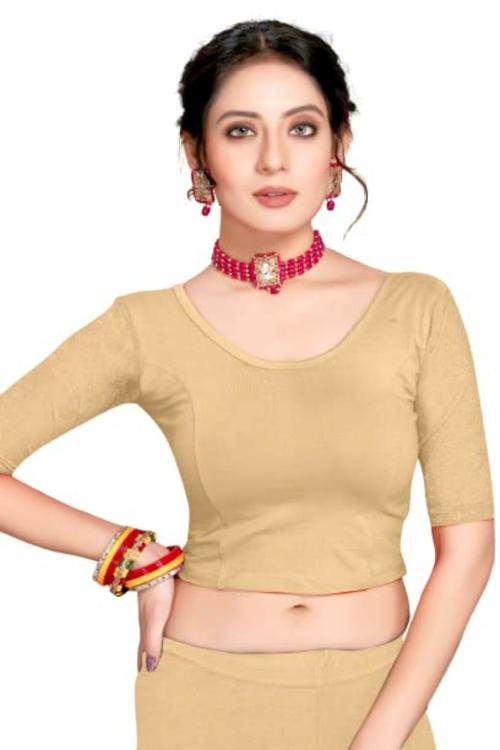 Buy Scube Designs Women Beige Cotton Lycra Blouse Online at Best Prices in India - JioMart.