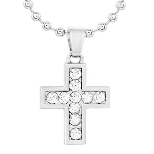 Buy morir Silver Plated CZ Studded Jesus Christ Crucifix Cross Pendant ...