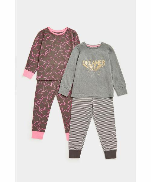 Buy Mothercare Girls Full Sleeves Mothercare Pyjama Sets -Pack of 2 ...
