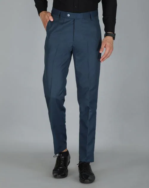 Buy JEENAY Synthetic Formal Pants for Men | Mens Fashion Wrinkle-free Stylish Slim Fit Men's ...