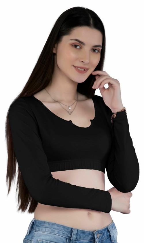 Buy AD2CART A4168 Women Notch Neck Full Sleeve Stylish Crop for Women ...