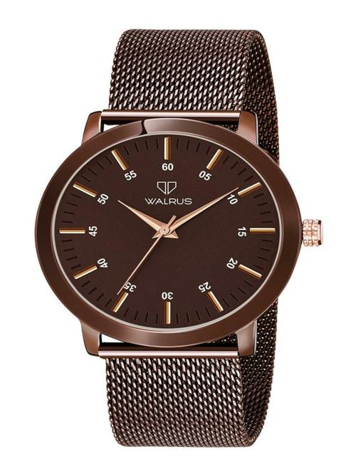 Buy Walrus Men Brass Dial & Stainless Steel Straps Analogue Watch WWTM ...