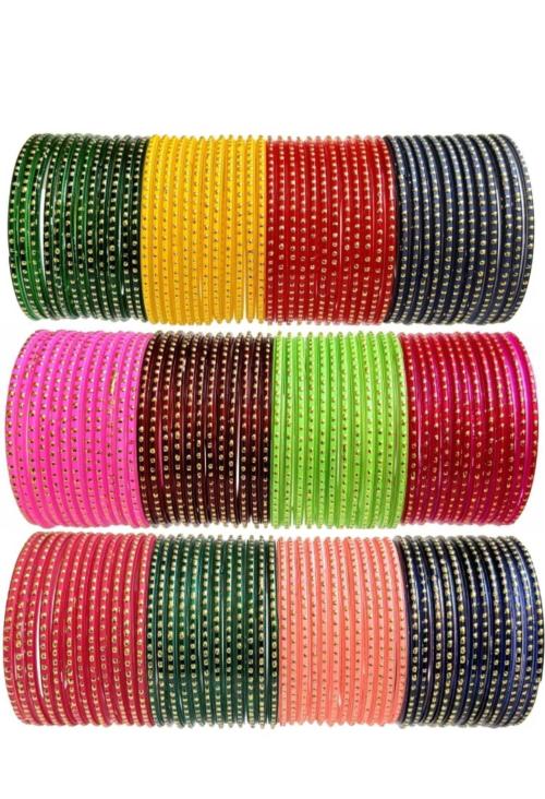 Buy VIBRANCE Multi Color bangles Churi Set Indian Traditional ...
