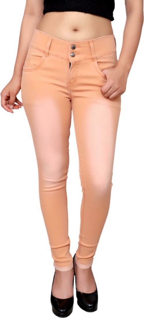 Buy Nifty Women Peach Solid Denim Jeans Online at Best Prices in India - JioMart.