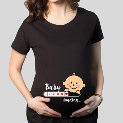 Buy Trim Trim Baby Loading 100% Cotton Printed Maternity T-Shirts ...