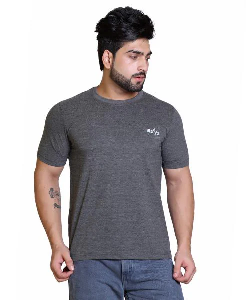 Buy Axys Men's T-shirt Crew Neck/Round Neck Plain Loungewear/Half ...