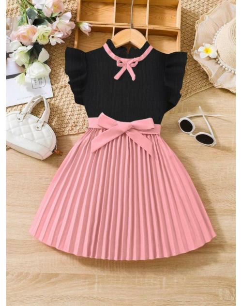 Buy Tior Toddler Girls Crush pattern Crape Material Dress Dresses ...