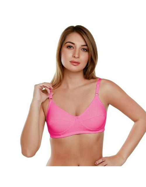Buy DAISY DEE Women's Cotton Seamed Non-Wired Regular Straps Full Coverage Non-Padded Bra - (D ...