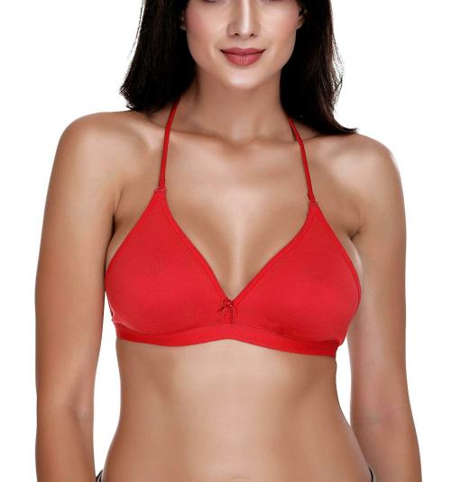 Buy SONA Women's M1018 Cotton Full Coverage Healter Neck Non-Padded T-Shirt Bra Online at Best ...