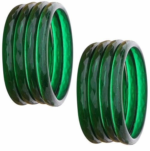 NMII Glass with Diamond Cut Design Glossy Finished Kada Set For Women ...