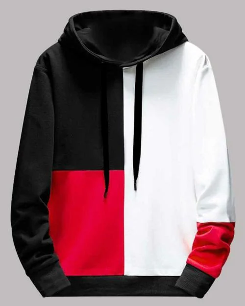 Buy FastColors ColorBlock Hooded Full Sleeve Sweatshirt Online at Best ...
