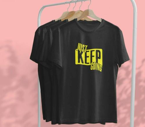Buy Just Keep Going Men Printed T-Shirt Funky Style In Half Sleeves ...
