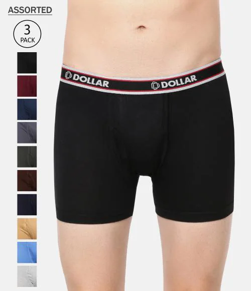 Buy Dollar Bigboss Men's Assorted Pack of 3 Interlock SCD Trunk Online ...