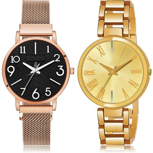 Buy NEUTRON Modern Love Magnet Chain And Simple Chain Rose Gold And ...