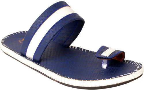 Buy Style Height Blue Slippers with Blue and white strap Online at Best ...