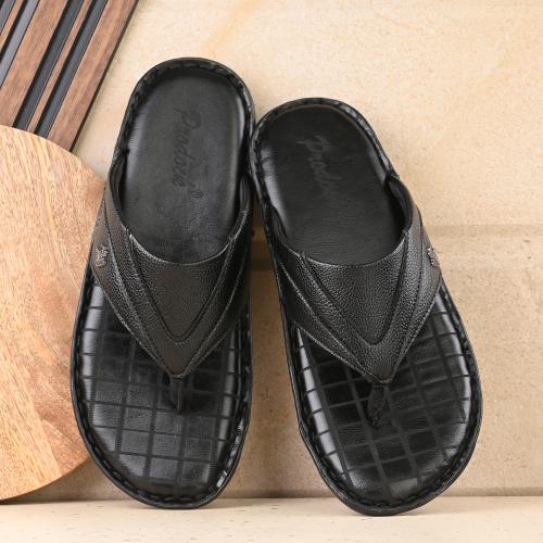 Buy Prodock Man Made Leather Slip on Slippers for Men (Black) Online at ...