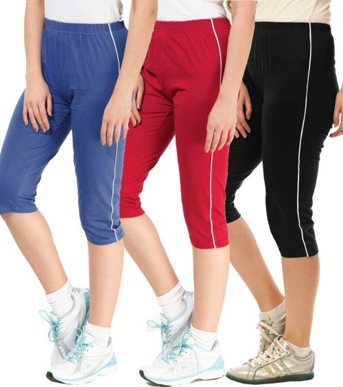 Buy Espresso Women Multicolor Capris Pack of 3 (M) Online at Best ...