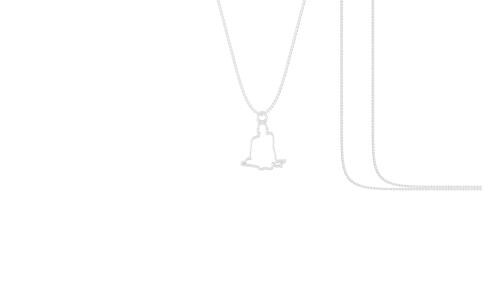 Buy Akshat Sapphire Pure Silver Spiritual Swami Samarth Pendant With ...