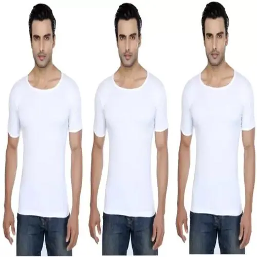 Buy Go Smart Men's Cotton Vests half Sleeveless Plan Premium Vests for ...
