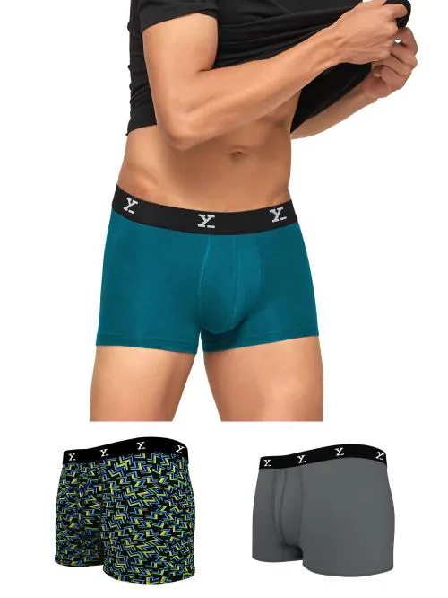 Buy XYXX Pack of 3 Intellisoft Micro Modal Ace Men Trunks Online at ...