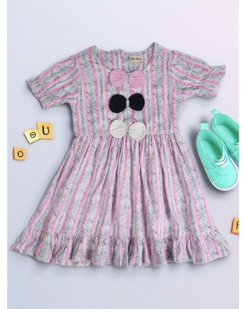 Buy Bella Moda Girls Fit And Flair Casual Wear Dress Online at Best ...