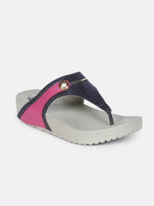 Buy Aqualite's Trendy and Stylish Navy Blue Flip Flops & Slippers For ...