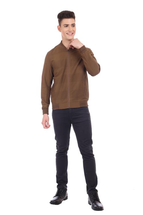 Buy YOUNG CLUB CLASSIC Men's Solid Regular Fit Winter Jacket-Coffee ...