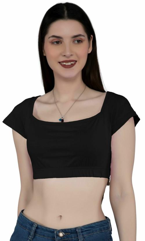 Buy AD2CART A4189 Women Wide Square Neck Butterfly Sleeve Stylish Crop ...