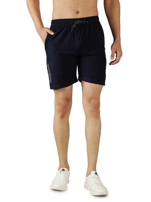 Buy LONDON HEIGHTS Lycra Slim Fit Navy Blue Men's Workout Running ...