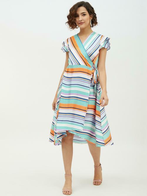 Buy StyleStone Women Multicolor Striped Dress Online at Best Prices in ...