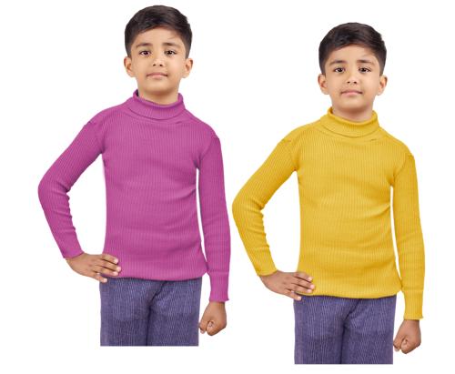 Buy IndiWeaves Boys Wool Warm High Neck Skivvy for Winter (Pack of 2 ...