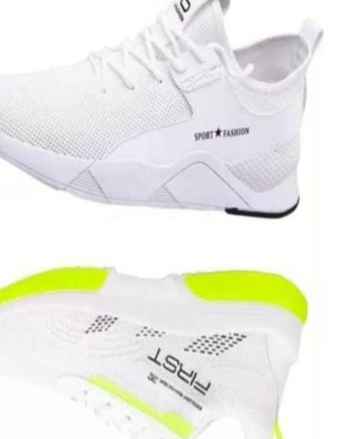 Buy MUFLIH MEN SHOES 489 WHITE AND BRAZIL GREEN UK10 Online at Best ...