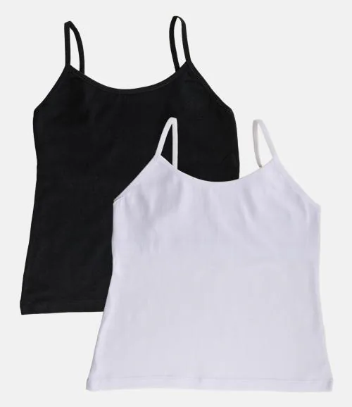 Buy Adira | Cotton Girls Camisole | Flat Padded Innerwear Vest ...