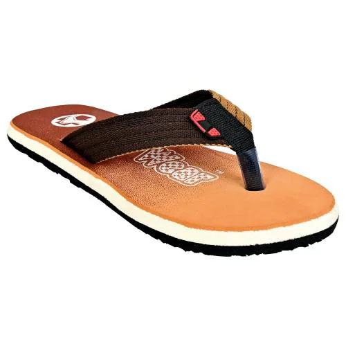 Buy Cozy Wear Premium Slippers Leather Flip Flops Thong Sandals with Arch Support G-206 Tan (7 ...