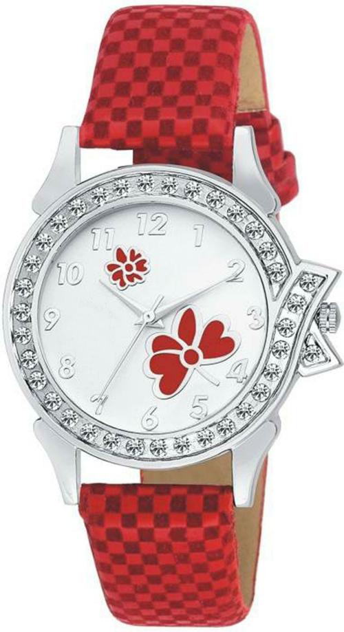 Buy TRUE COLORS Analog White Dial Red Strap Watch for Women Online at ...