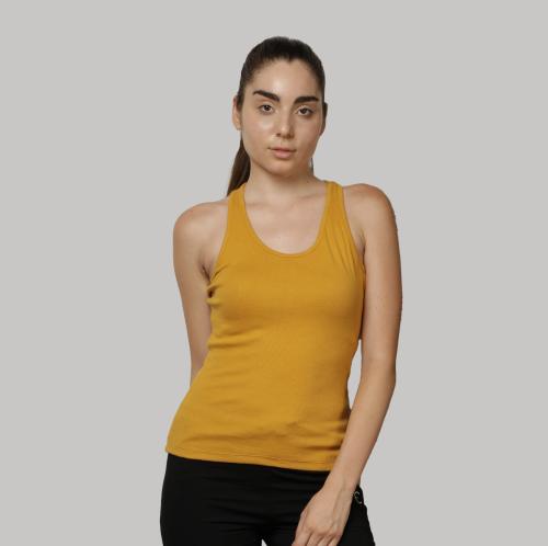 Buy Evian Yellow Lock Neck Soft cotton Tank Top For Women. Online at ...