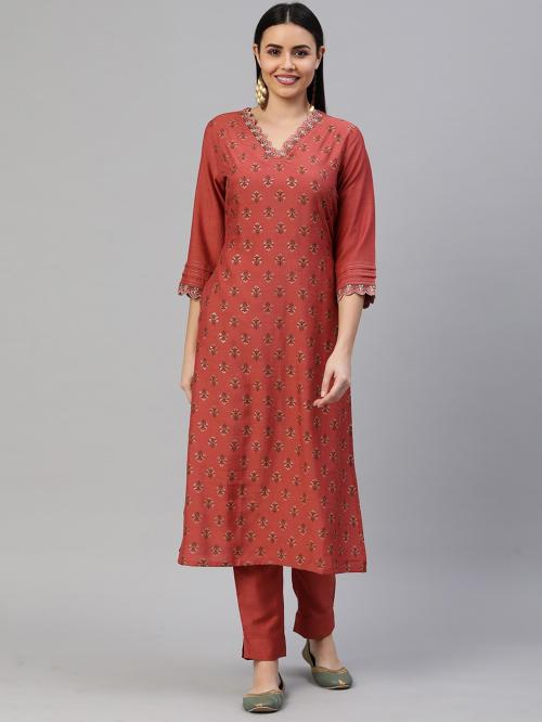 Buy Kami Kubi Women Printed Pink Cotton Kurta (L) Online at Best Prices ...