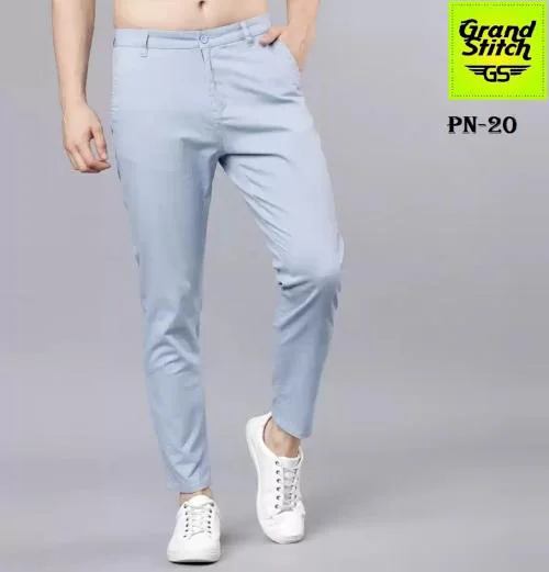 Buy GS GRAND STITCH Mens Lycra Peanut fabric Trouser Pant Online at ...