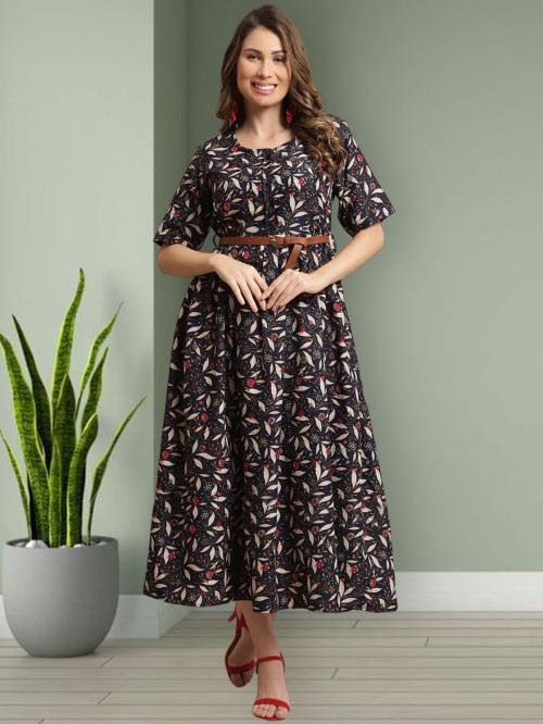 Buy Tromko Modern Grace Elegant Printed Women Gown Dress Online at Best Prices in India - JioMart.