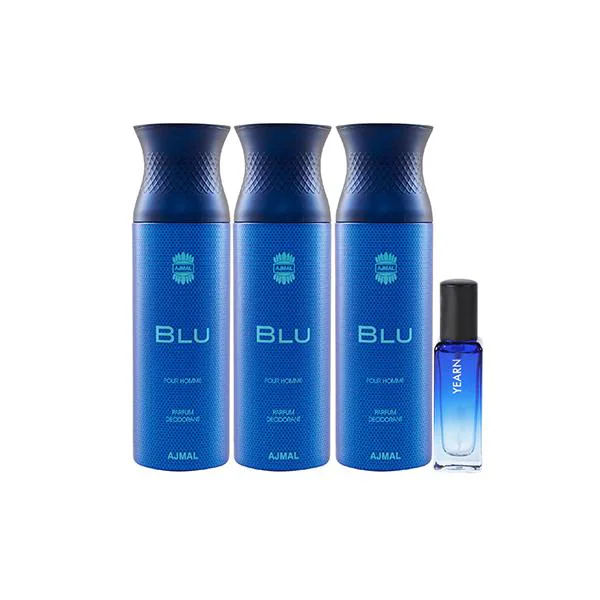 Ajmal 3 Blu Deo & Yearn EDP Pack of 4 20 ml - JioMart