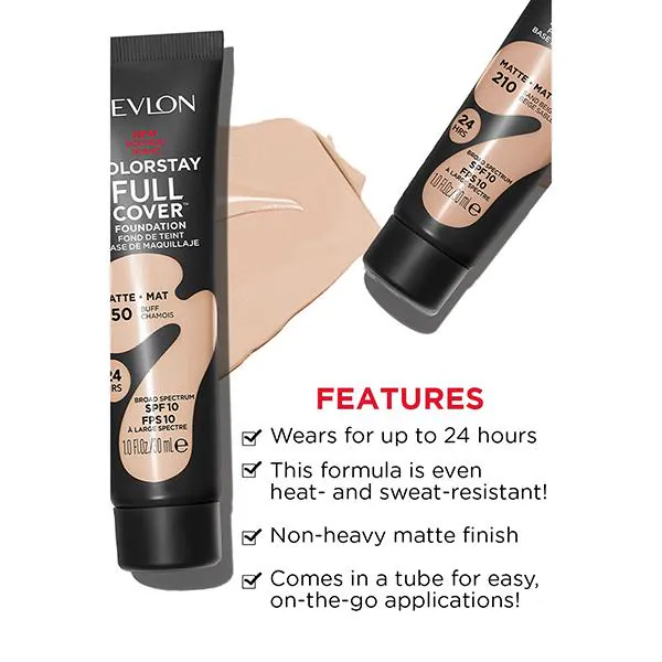 Revlon Colorstay Full Cover Foundation - Toast 30 ml - JioMart