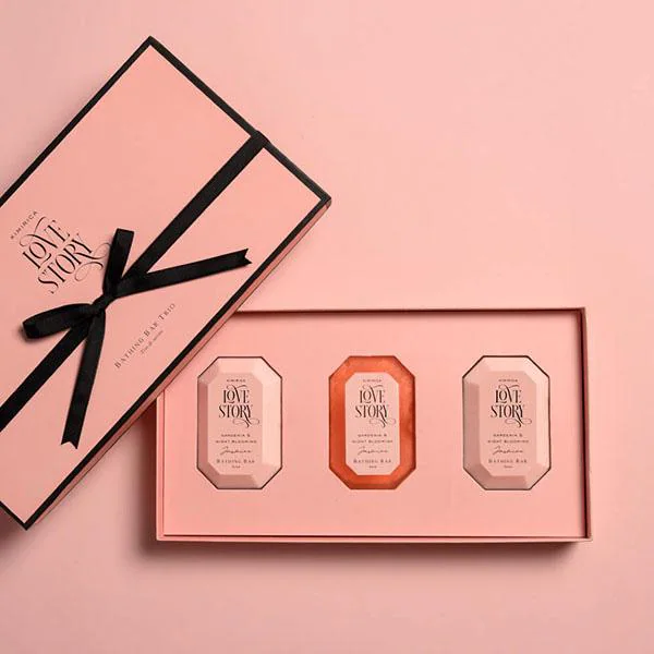 Kimirica Love Story Handmade Bathing Soap Bar Trio Gift Box 255 gm ...
