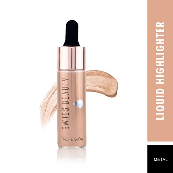 Swiss Beauty Drop & Glow Liquid Highlighter Illuminater - (Metal) 18 ml ...