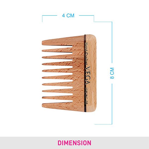 Vega Wide Tooth Wooden Comb (HMWC - 05) 25 gm - JioMart