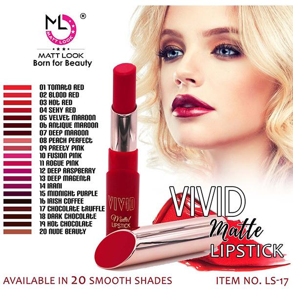 Matt Look Vivid Matte Lipstick, Rogue Pink 3.8 gm - JioMart
