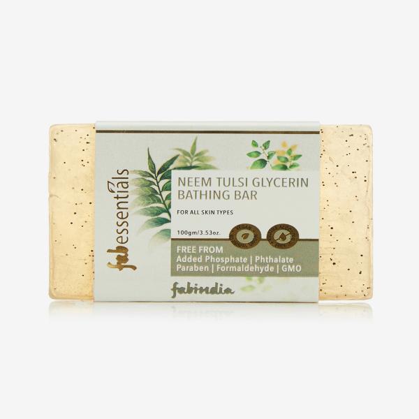 Fabessentials Neem Tulsi Glycerin Bathing Bar 100 gm - JioMart