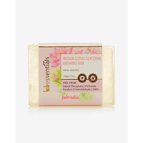 Fabessentials Indian Lotus Glycerin Bathing Bar 100 gm - JioMart