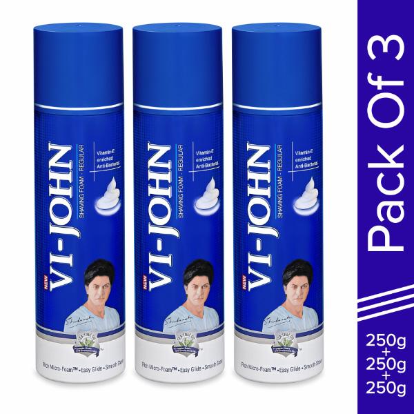 Vi-John Regular Shaving Foam - Pack of 3 x 250 gm - JioMart