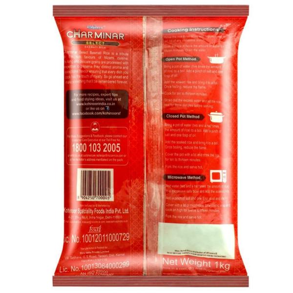 Kohinoor Charminar Select Basmati Rice 1 kg - JioMart