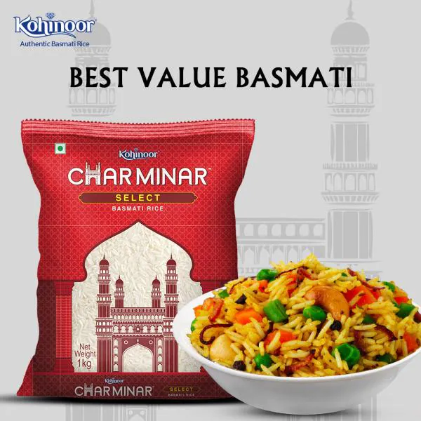 Kohinoor Charminar Select Basmati Rice 1 kg - JioMart